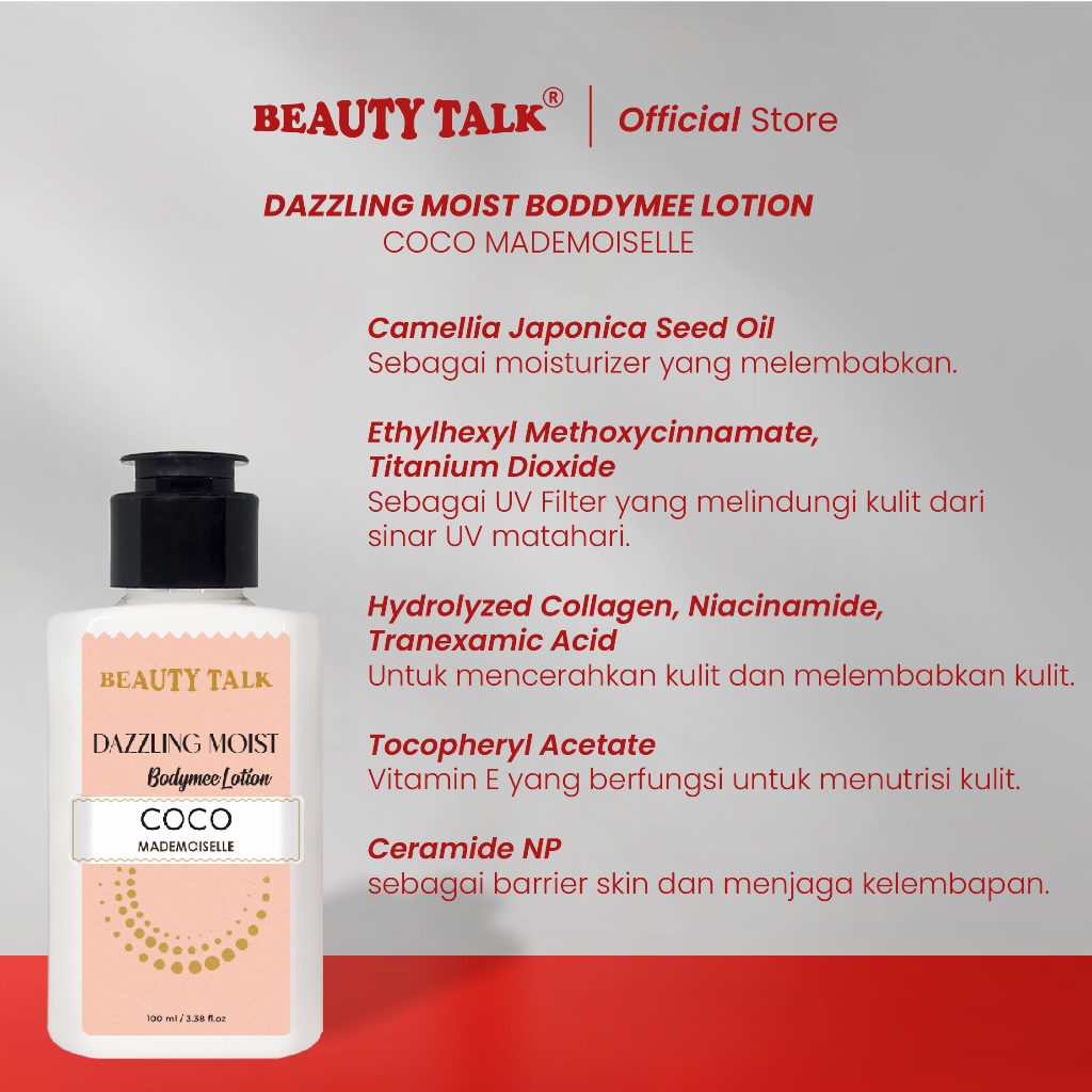 BEAUTY TALK Body Lotion Parfume Coco M4demoiselle - 100ML - Beauty Talk