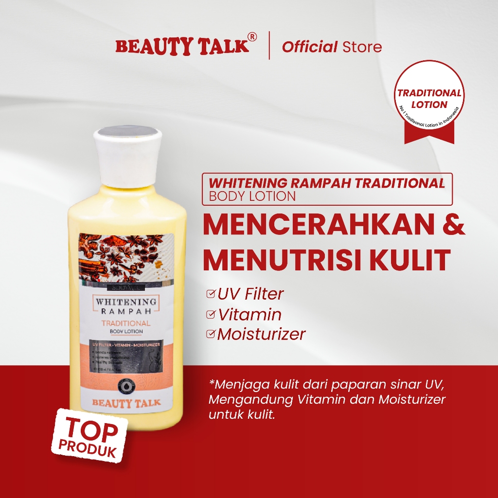 BEAUTY TALK Whitening Traditional (Body Lotion) Rampah - 250ML - Beauty ...